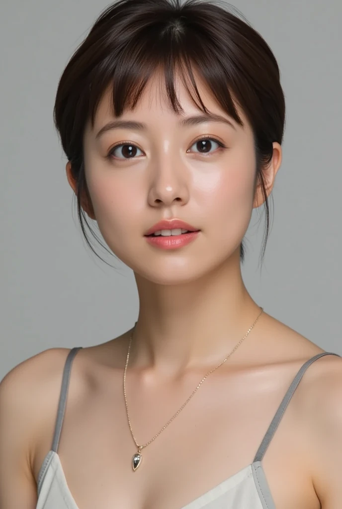 Overwhelmingly beautiful woman with short hair in a camisole - SeaArt AI