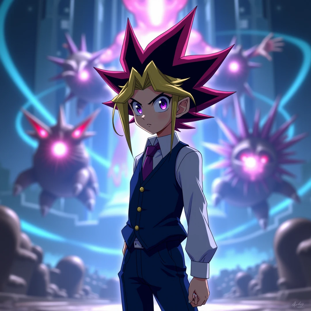 Yugi in a video game, interactive experience - SeaArt AI