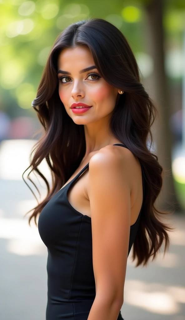 "a beautiful, well-built short woman, Photorealistically presented ...