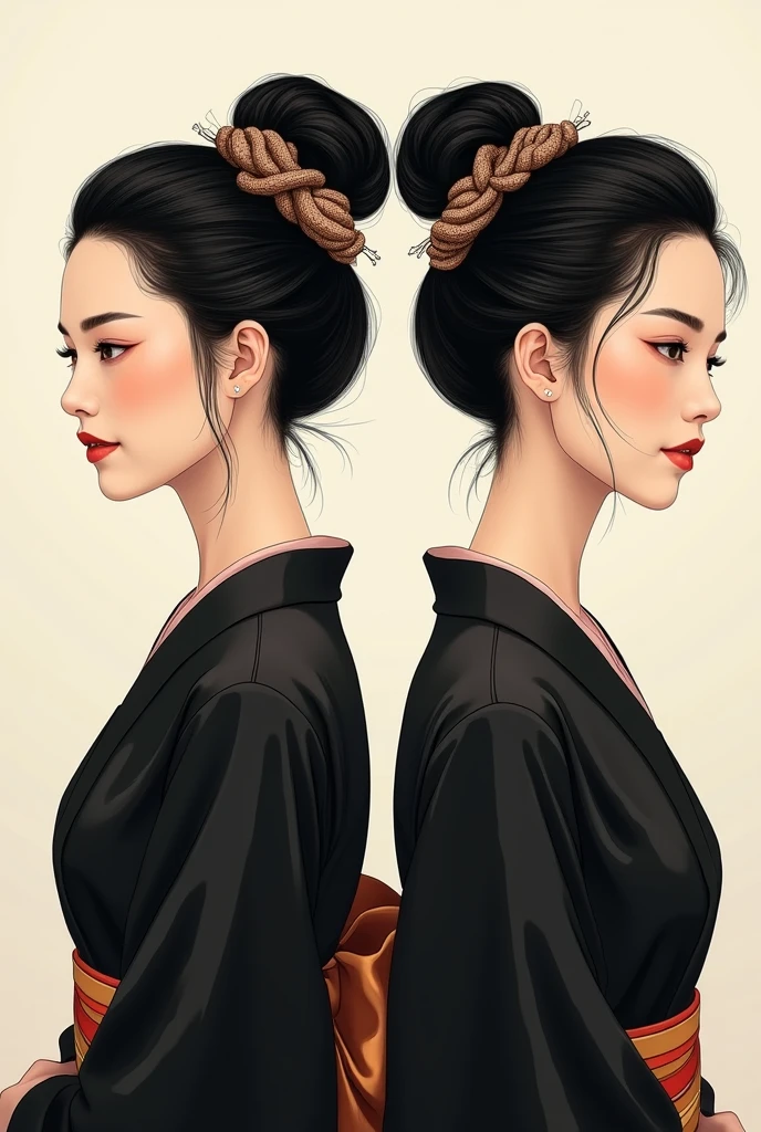 Beautiful Japanese women with old Tsubushi Shimada traditional ...