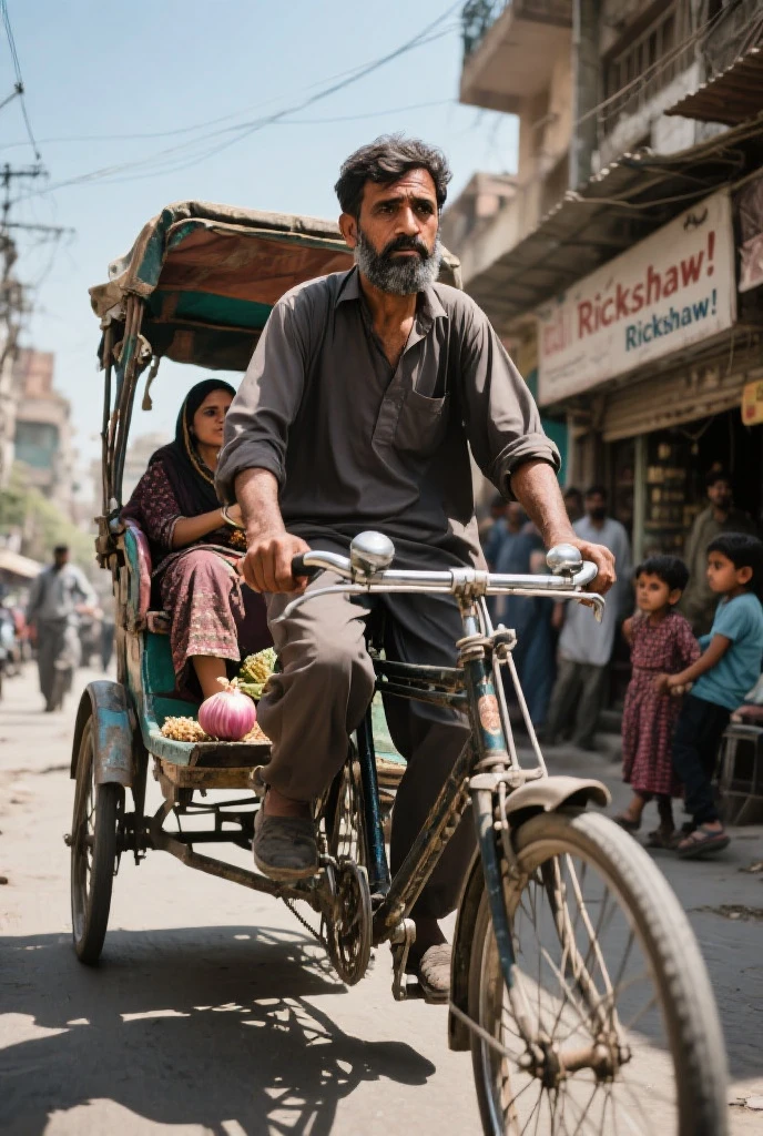 The scorching Lahore sun beat down on Ahmed's brow as he weaved his ...