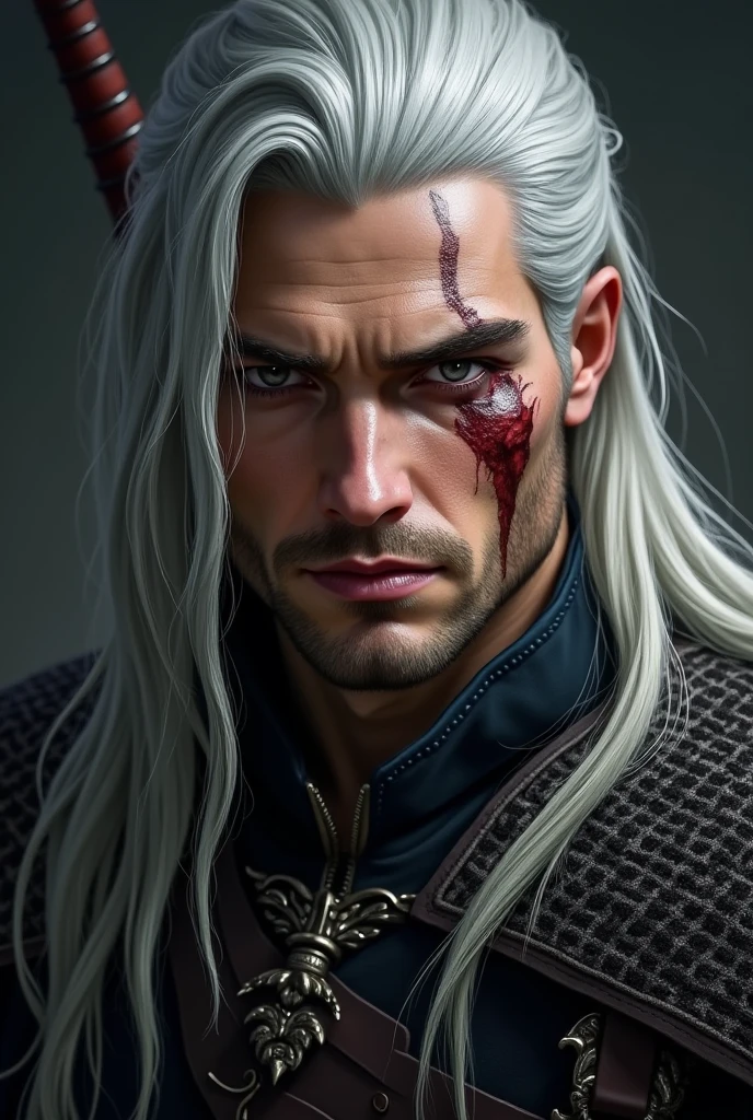 Créez le portrait d'un beau guerrier inspiré par The Witcher - SeaArt AI