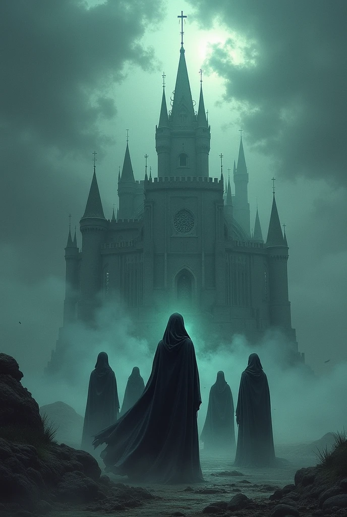 The Faceless Lords and the Medieval Castle - SeaArt AI
