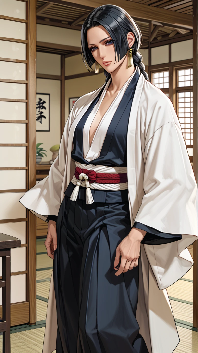 A Dignified Girl, Alone at the Dojo, samurai, White Kendo Uniform ...