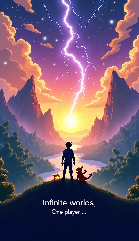 Wallpaper description: A lone hero silhouette stands proud on a small ...