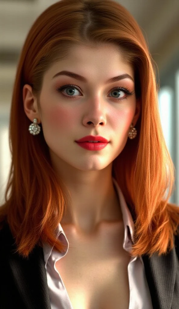 Ultra HD, 4K, HDR, 8K, hyper realistic face, close up, teasing the ...