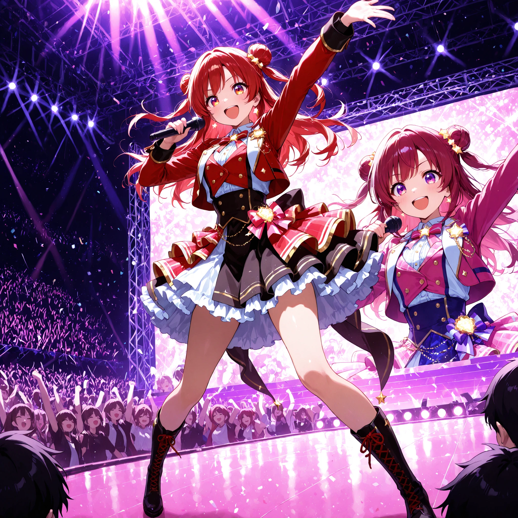 Masterpiece, best quality, 8k resolution, anime idol girl, vibrant ...