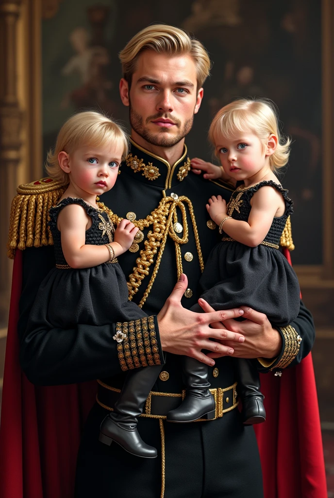 Generate an image of a young German prince from the modern monarchy of ...