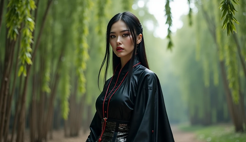 Full length photo from head to toe. Fetish gothic fashion movie scene ...