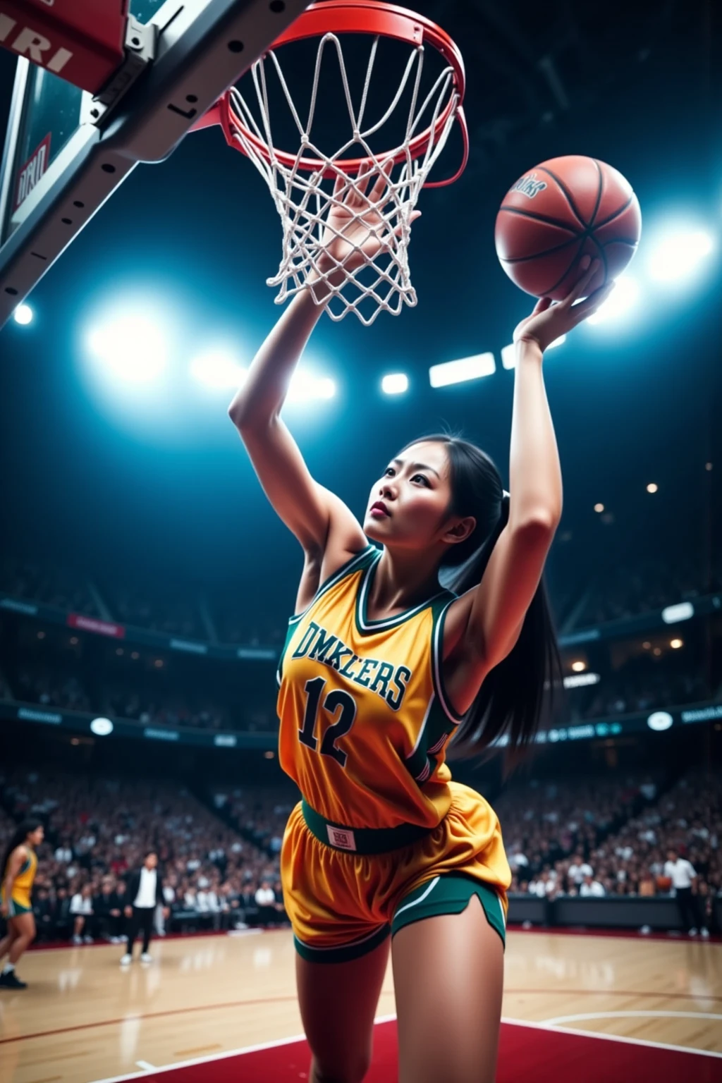 Realistic concept art,Photorealistic,Woman playing basketball - SeaArt AI