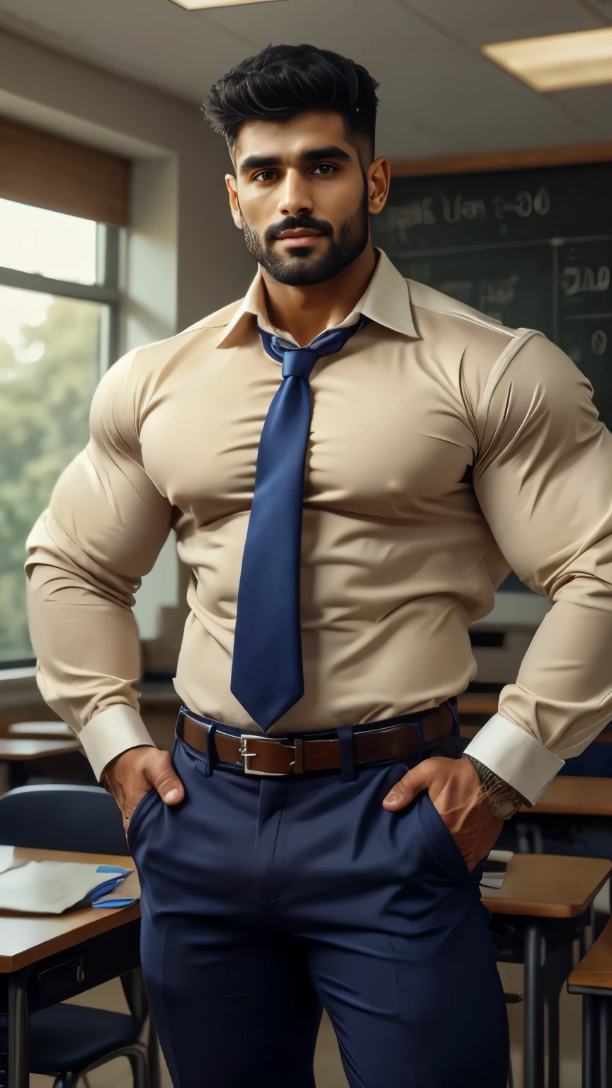 Front opened buttoned formal shirt showing big huge hairy chest with ...