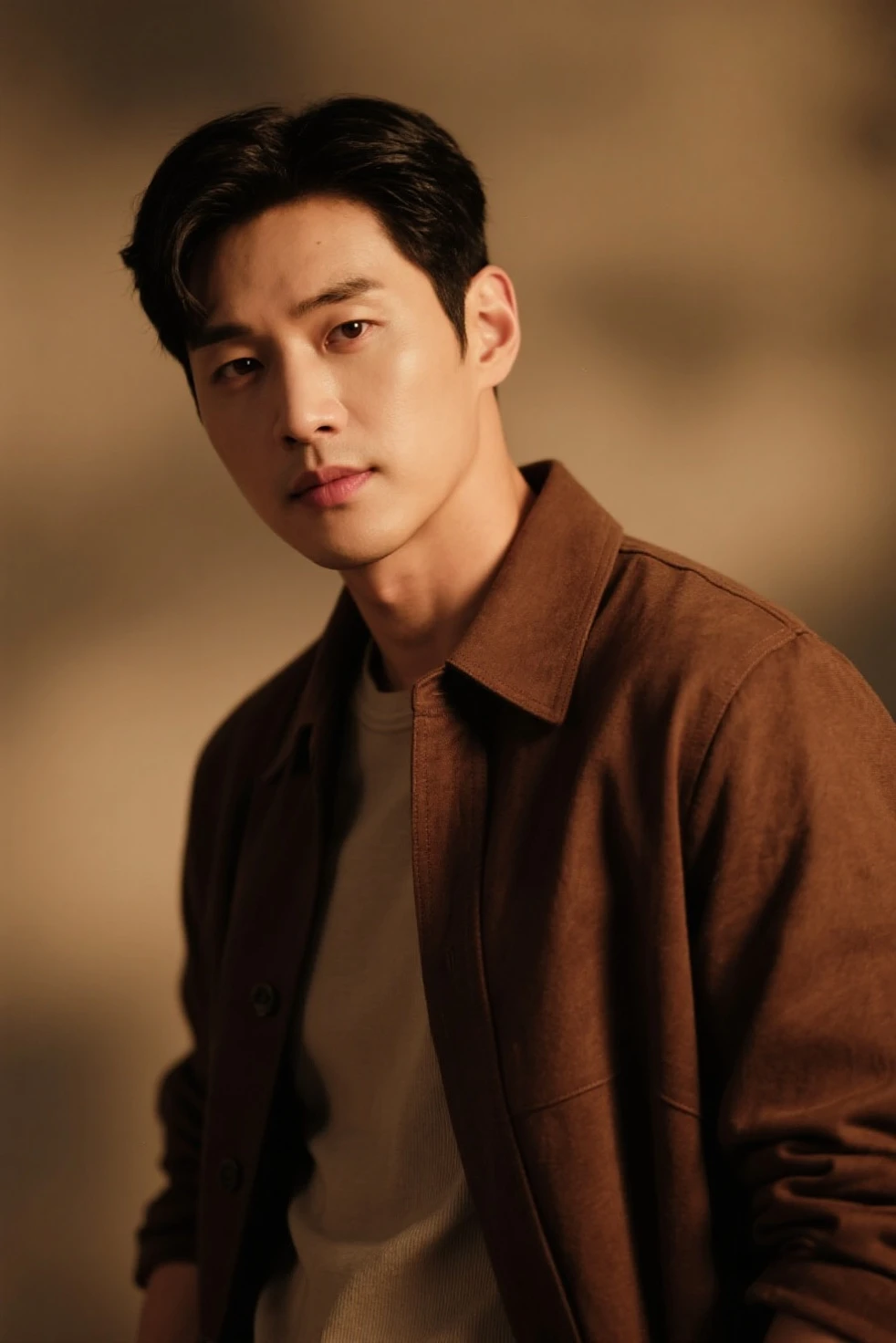 A man who looks like actors Won Bin and Lee Jin-wook - SeaArt AI