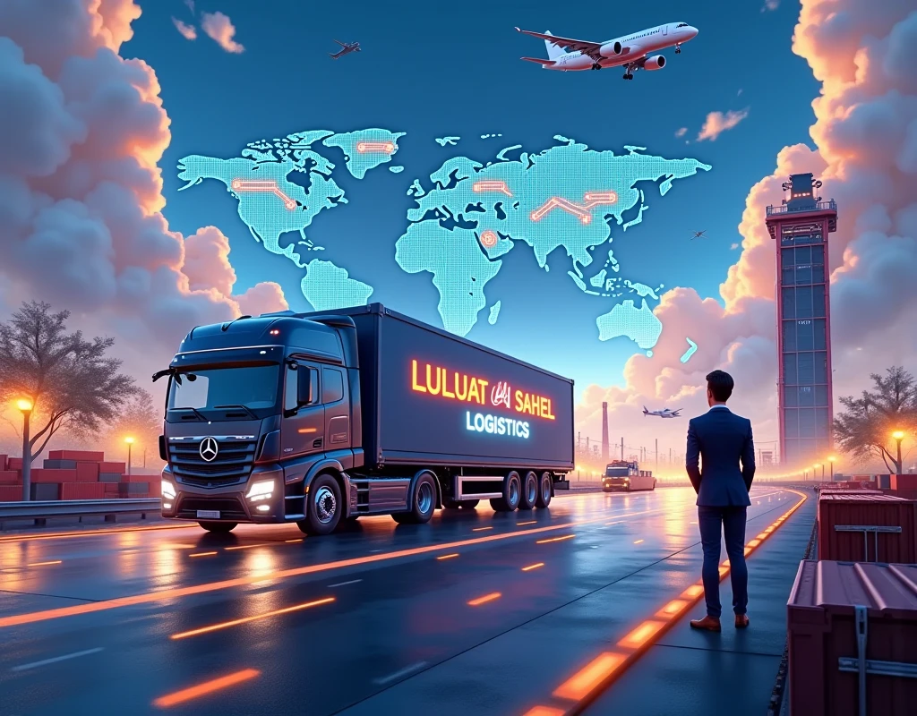 Luluat Al Sahel Logistics** *Efficiency • Speed • Reliability - SeaArt AI