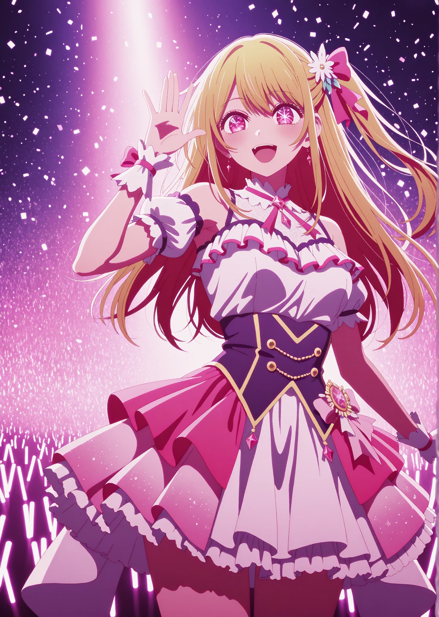 "Emotional and vibrant scene of a live concert in anime style - SeaArt AI
