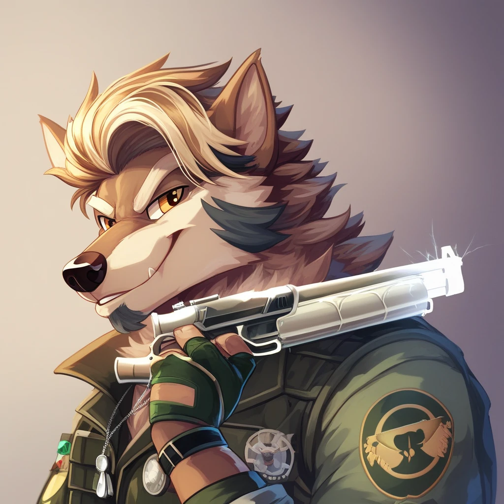 Wolfstar in the crossfire of action movie! masterpiece, best quality ...