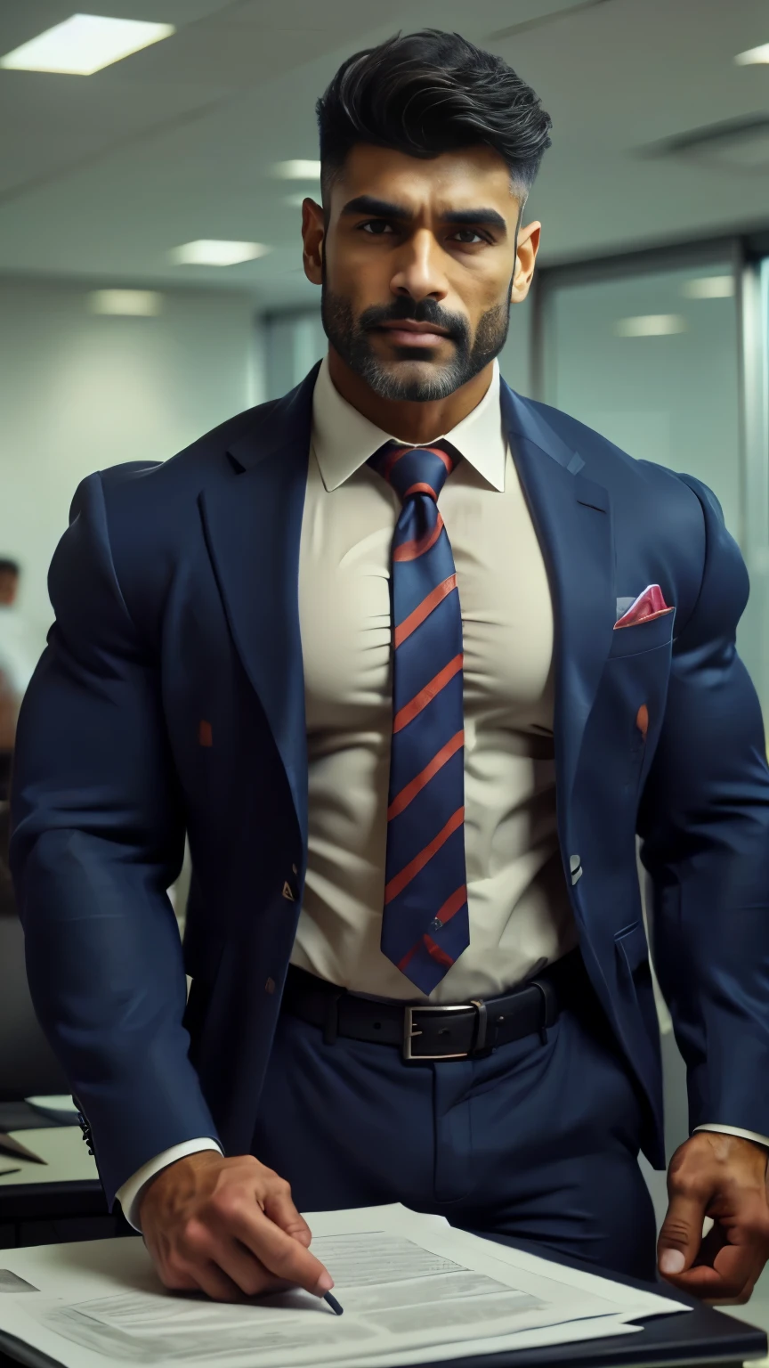 A perfect 50 years old indian latino muscular businessman beared daddy ...