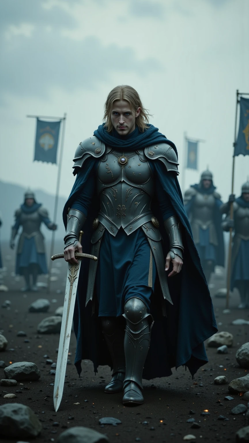 Ryan Gosling reimagined as a Dark Fantasy Lord of Sadness, walking ...
