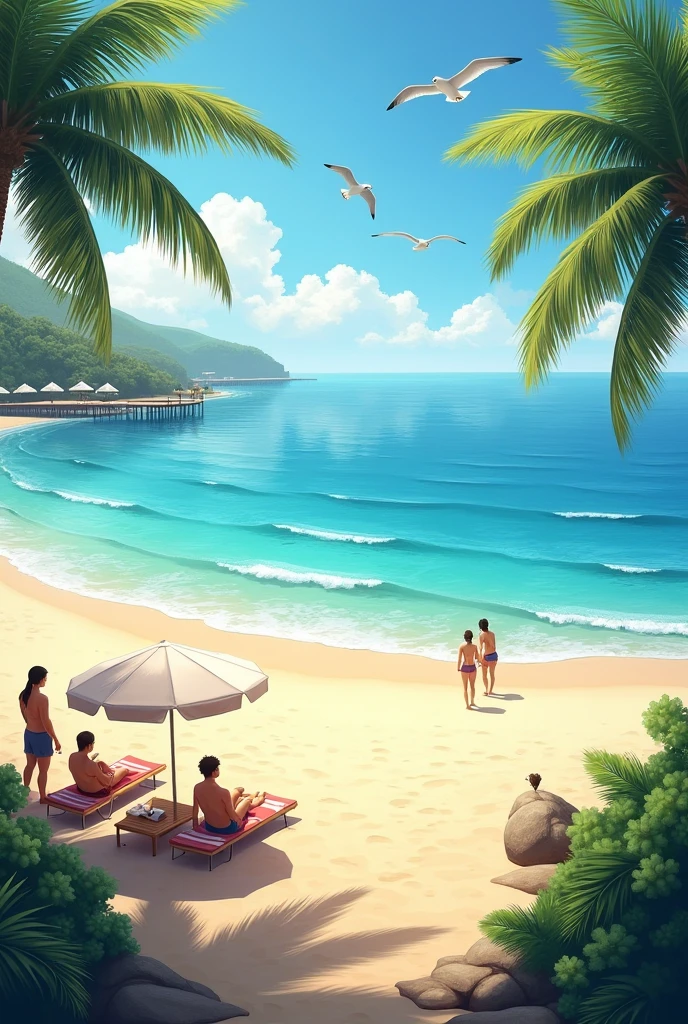 Beach side - SeaArt AI