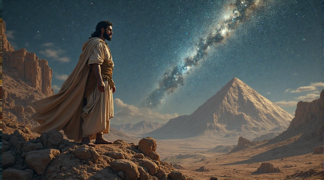 Joseph, standing on a mountaintop in Egypt, with the stars aligning ...