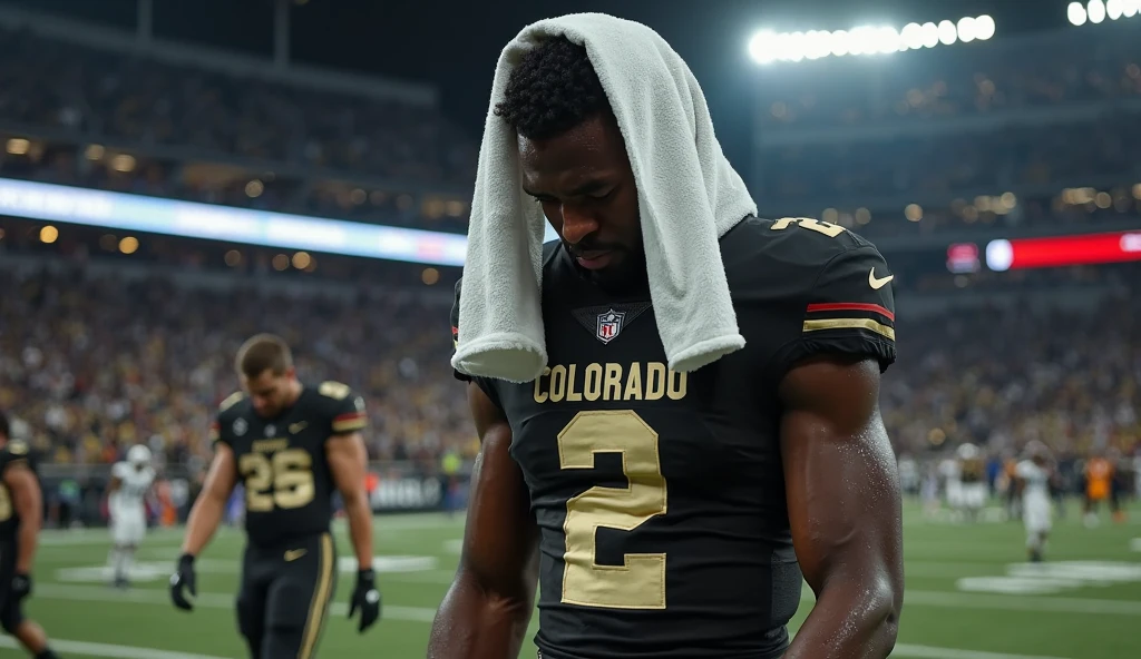 "Ultra-realistic photo of college football star Shedeur Sanders wearing ...
