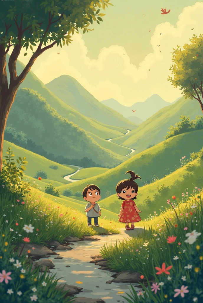 A Ghilbi Studio inspired cartoonized image with warm lighting - SeaArt AI