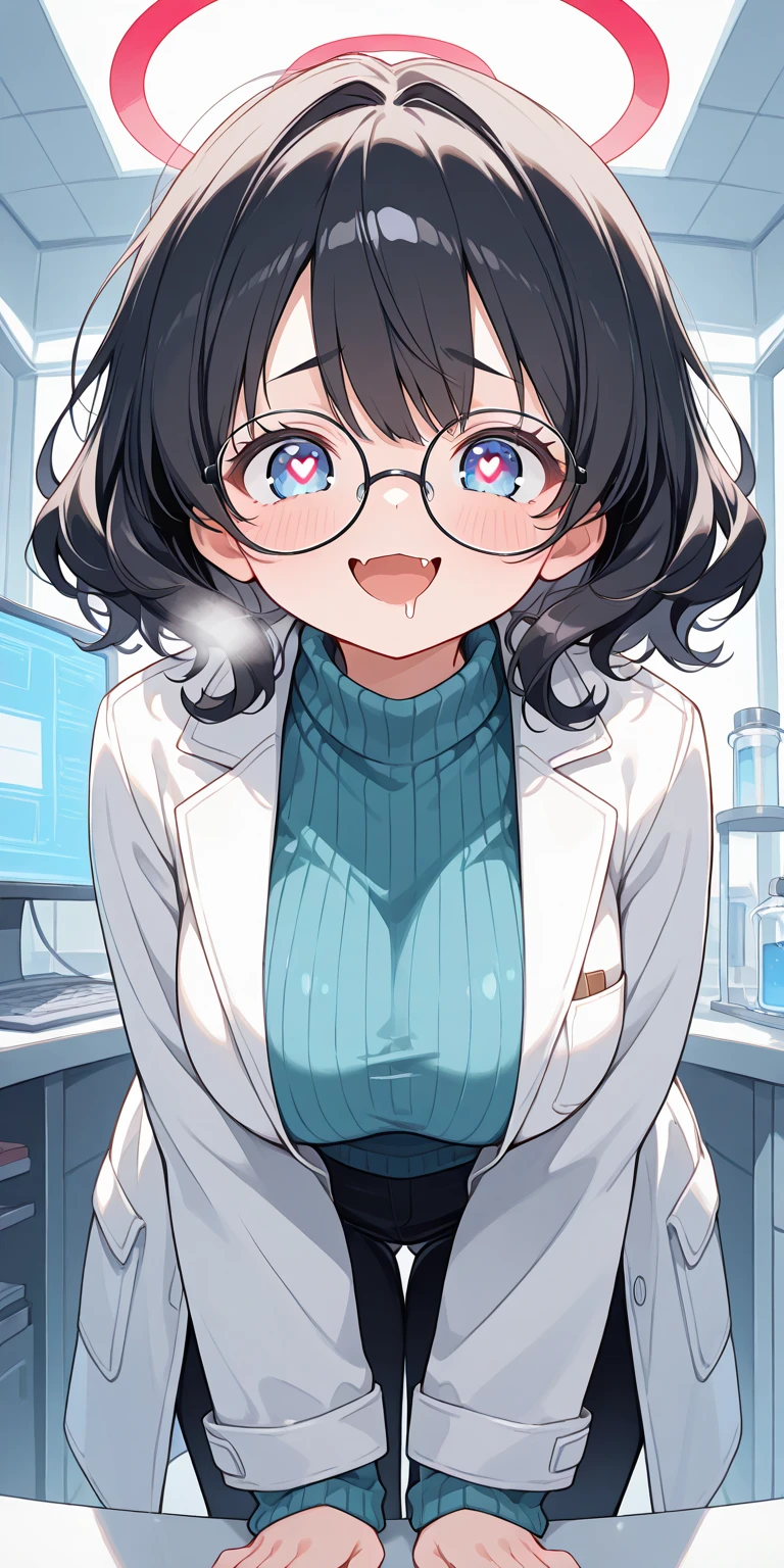 Masterpiece, ultra detailed, black messy bob hair, big eyes, big head ...