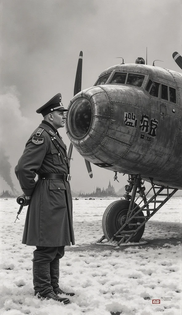 Generate an image drawn and painted in pencil. It was evening on ...