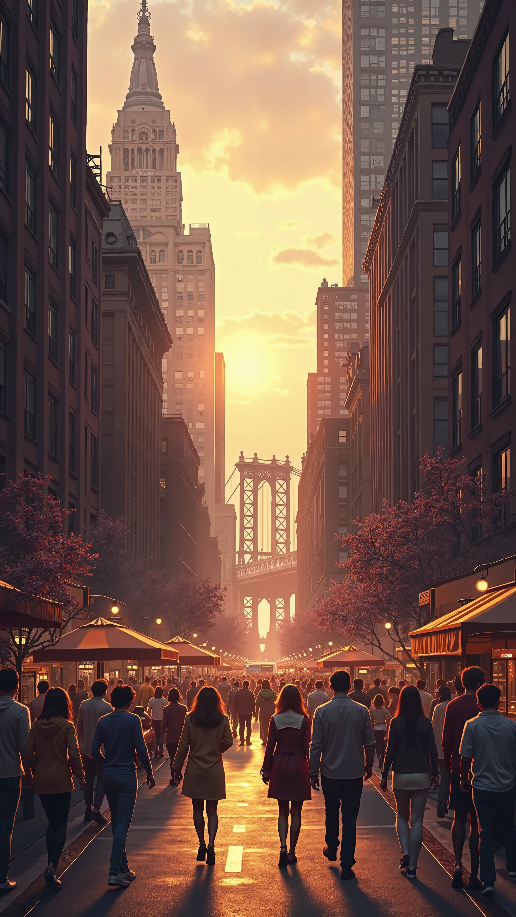 High resolution images of 、The gentle sunset over Fifth Avenue in New ...