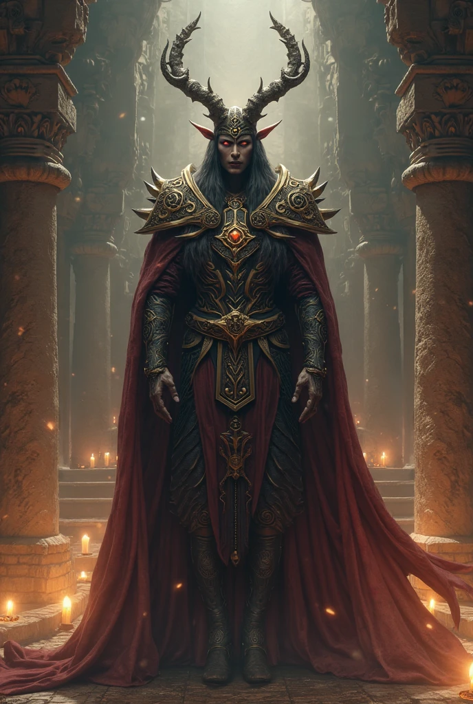 Beautiful and Terifying Lucifer as a Pagan High Priest - SeaArt AI