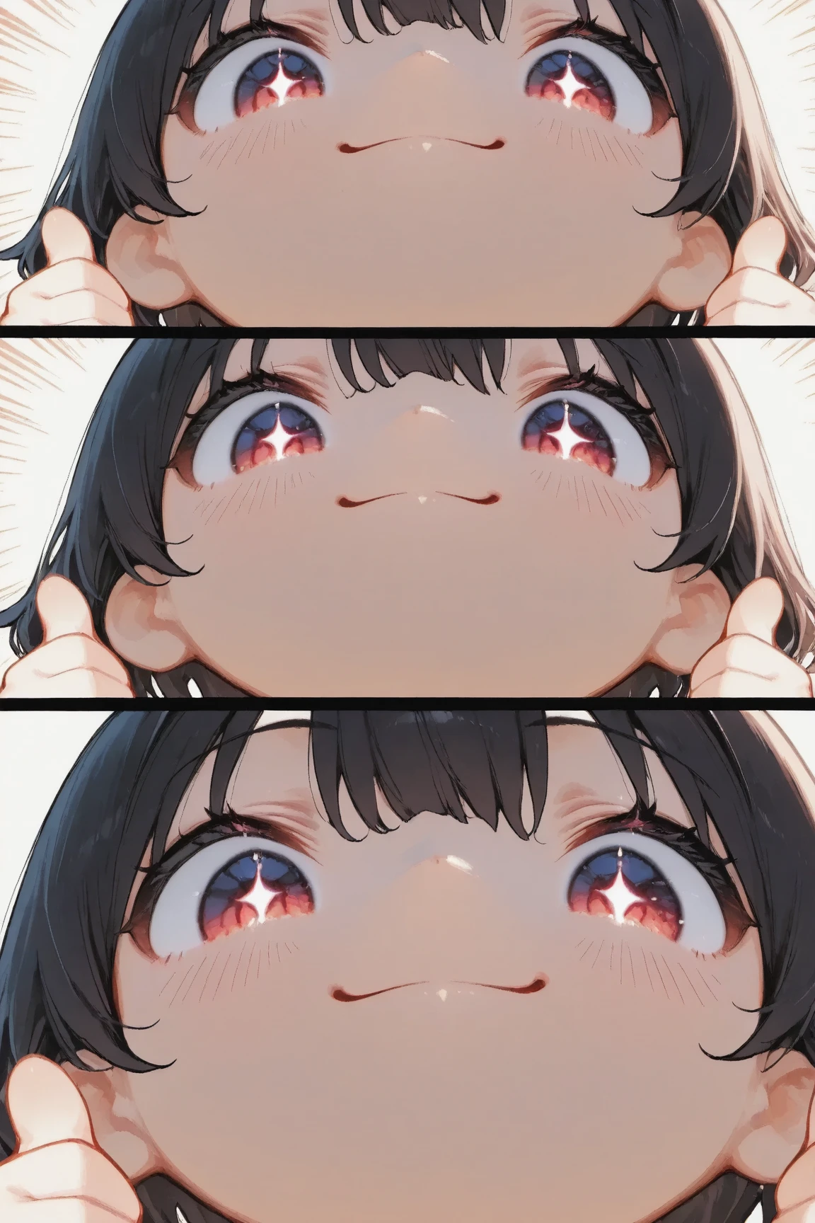 1girl, chibi, round face, short hair, big expressive eyes,wink - SeaArt AI