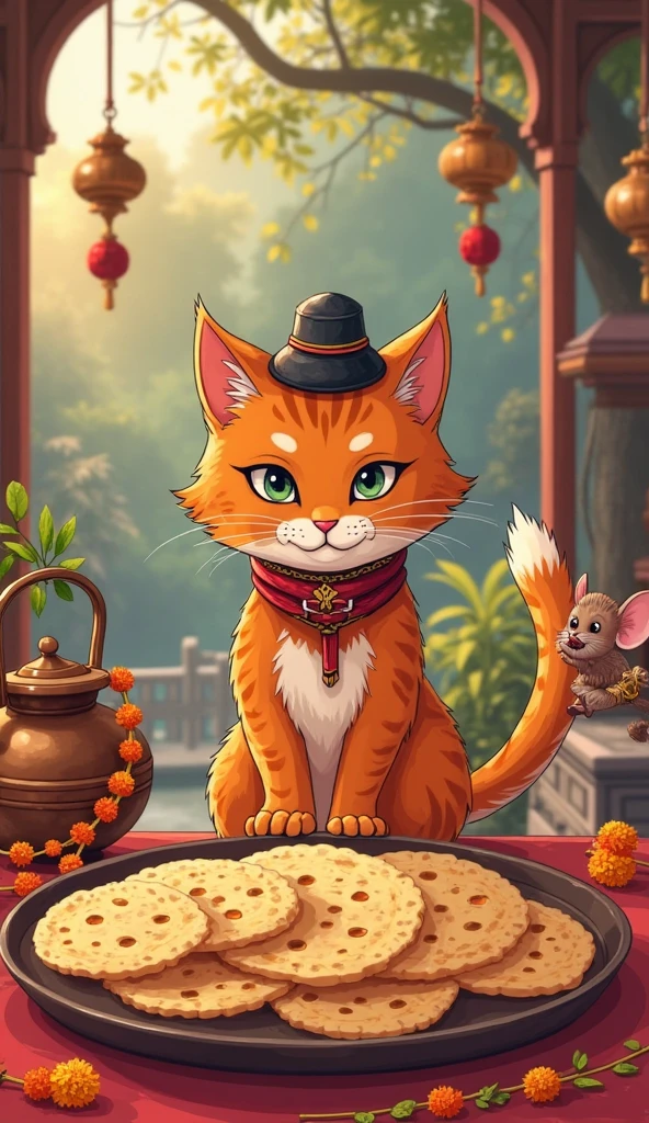 *"Nepali orange tabby cat (Tamu) with Himalayan lynx markings - SeaArt AI