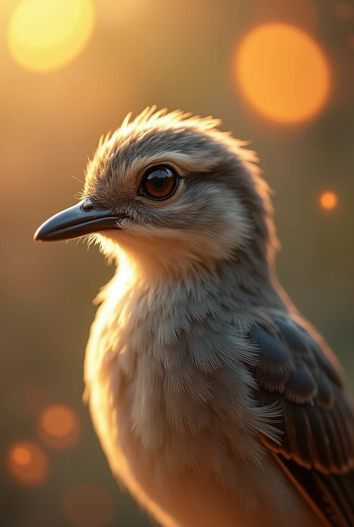 A mesmerizing naked close-up portrait of a gorgeous little bird illuminated by t - SeaArt AI