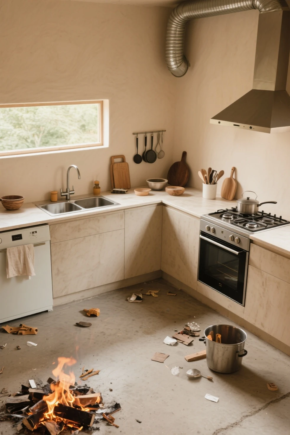 In my home we cook with little safety, there are some flammable ...