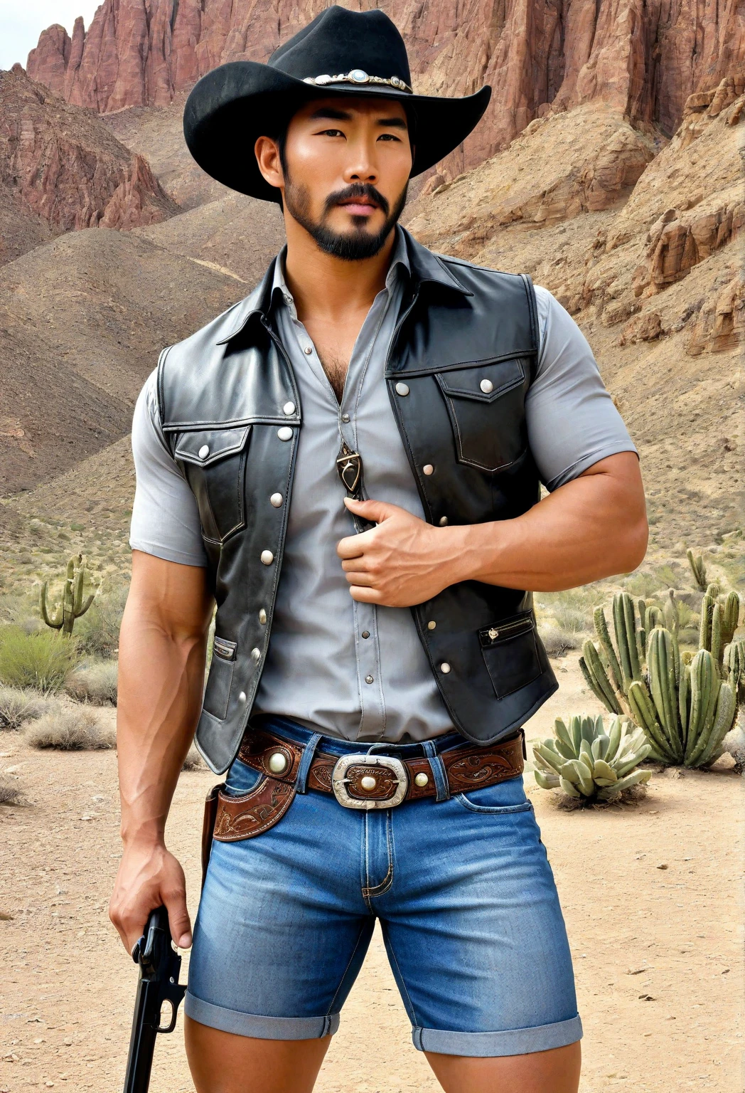 ((ALL made manga)): Core concept: In the wild west, a sexy Asian male ...
