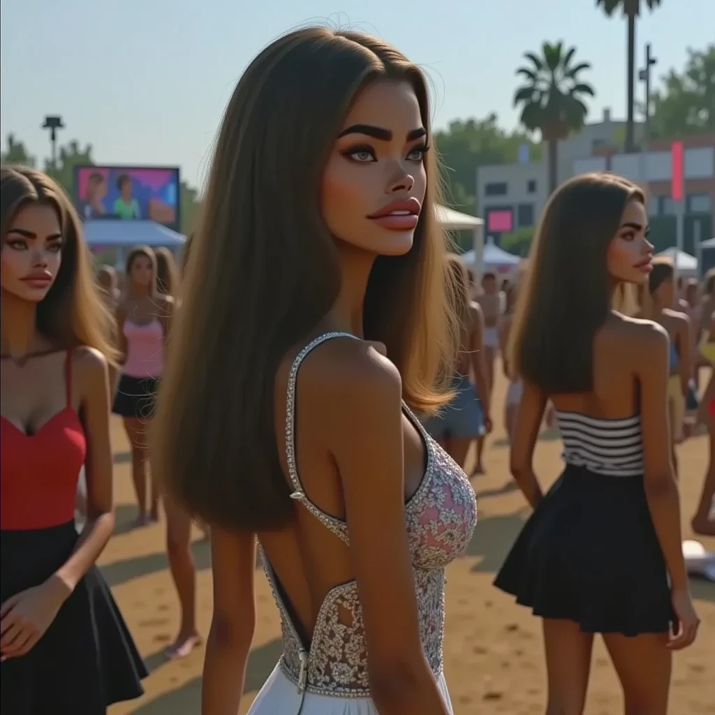 A movie scene with dnsr, solo, skinny , petite ,masterpiece - SeaArt AI