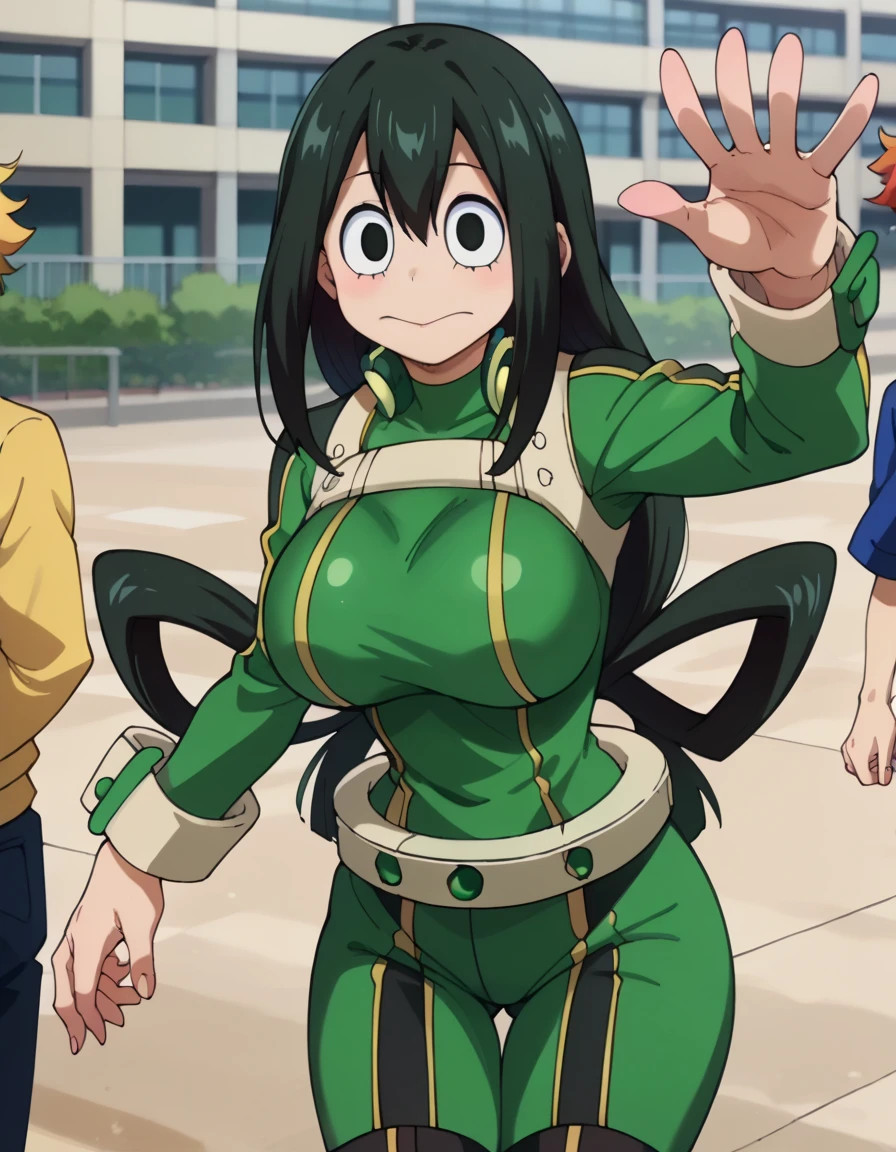( side angle on the nose), tsuyu asui, petite, costume, froppy costume ...