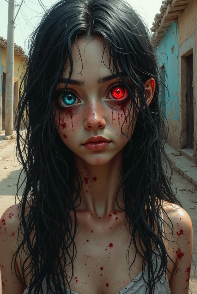 Student beaten in Mexico with one blue eye and one red eye, with long ...