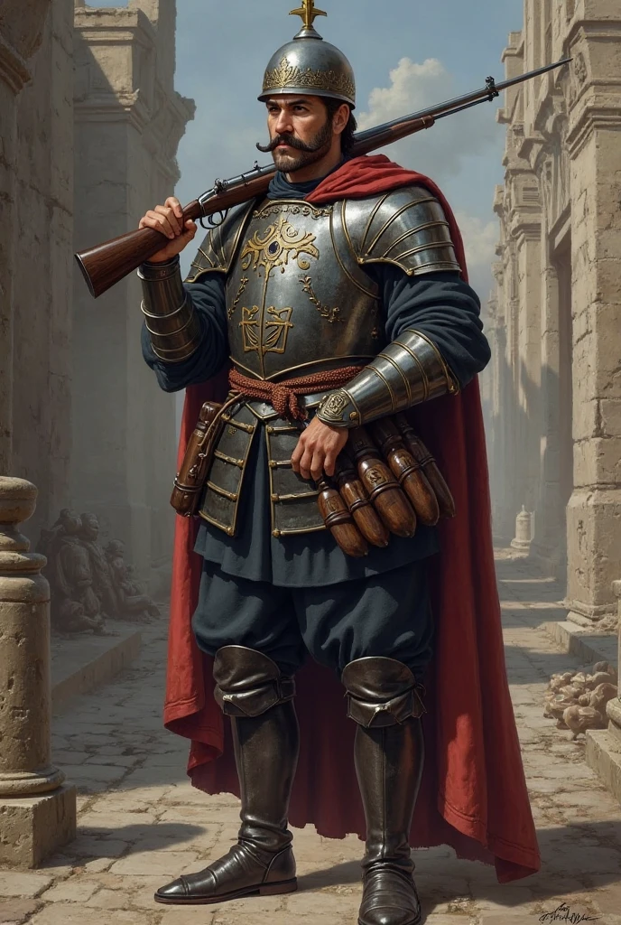 Art Prompt: Illustrate a Byzantine soldier in the year 1610 - SeaArt AI