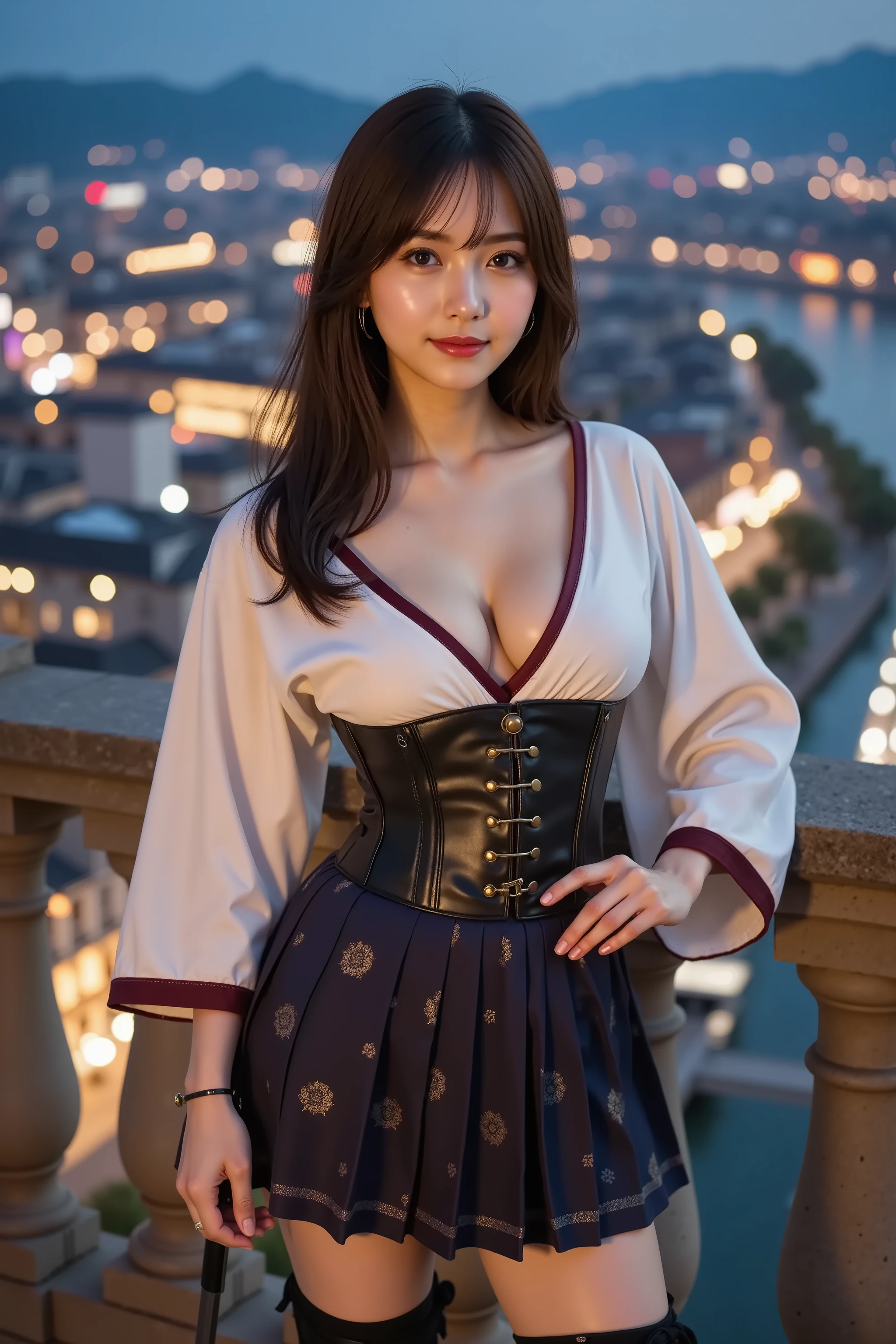 Firm and big breasts, cleavage, A realistic photographic composition framed from - SeaArt AI