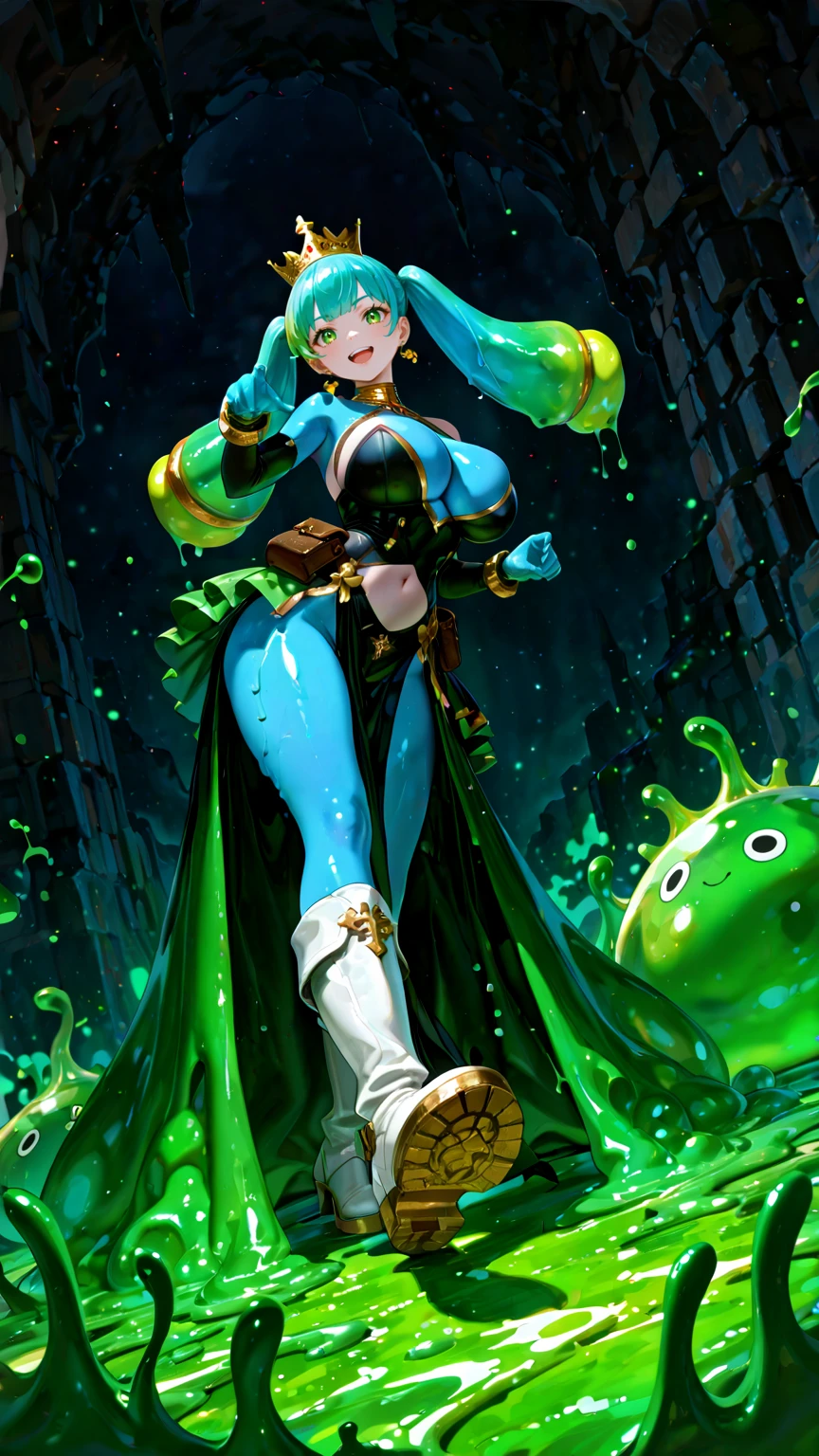 (very aesthetic),Warped Slime Queen,It features a thin, lovely Japanese ...