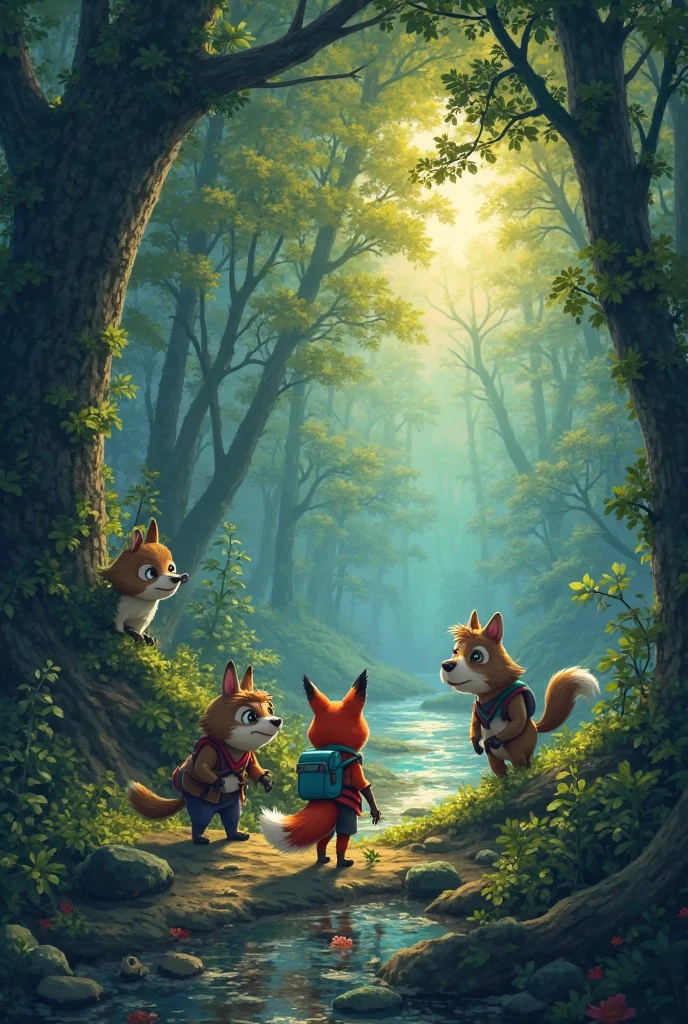 Deep in the heart of the enchanted **Whispering Woods**, a curious ...