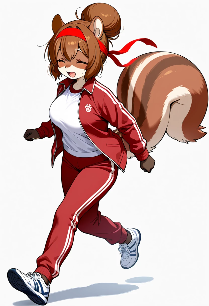 1girl, (furry, kemono:1.4), squirrel girl, squirrel tail, animal nose ...