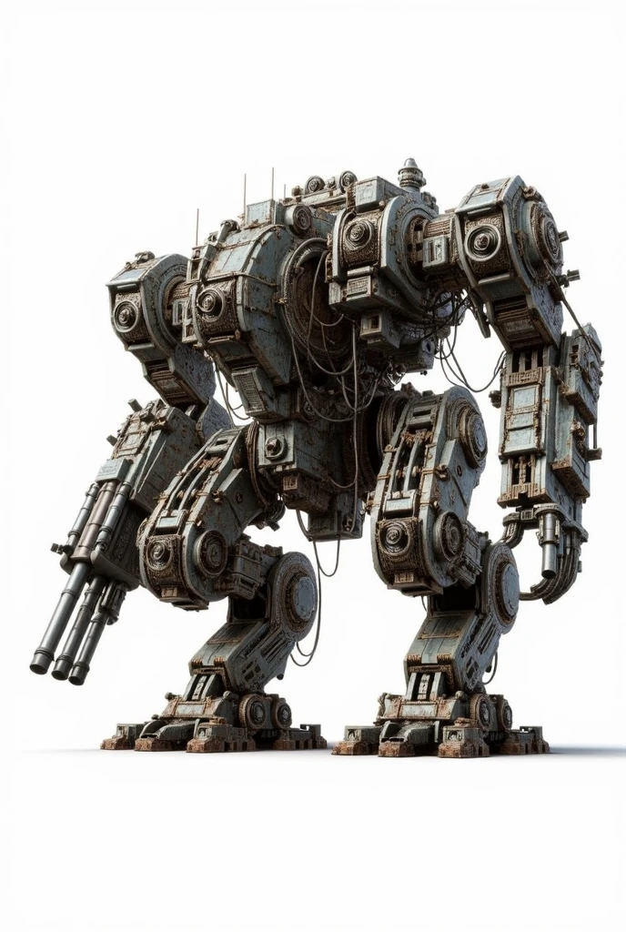 A hyper-realistic image of a damaged war robot and highlight the beauty ...