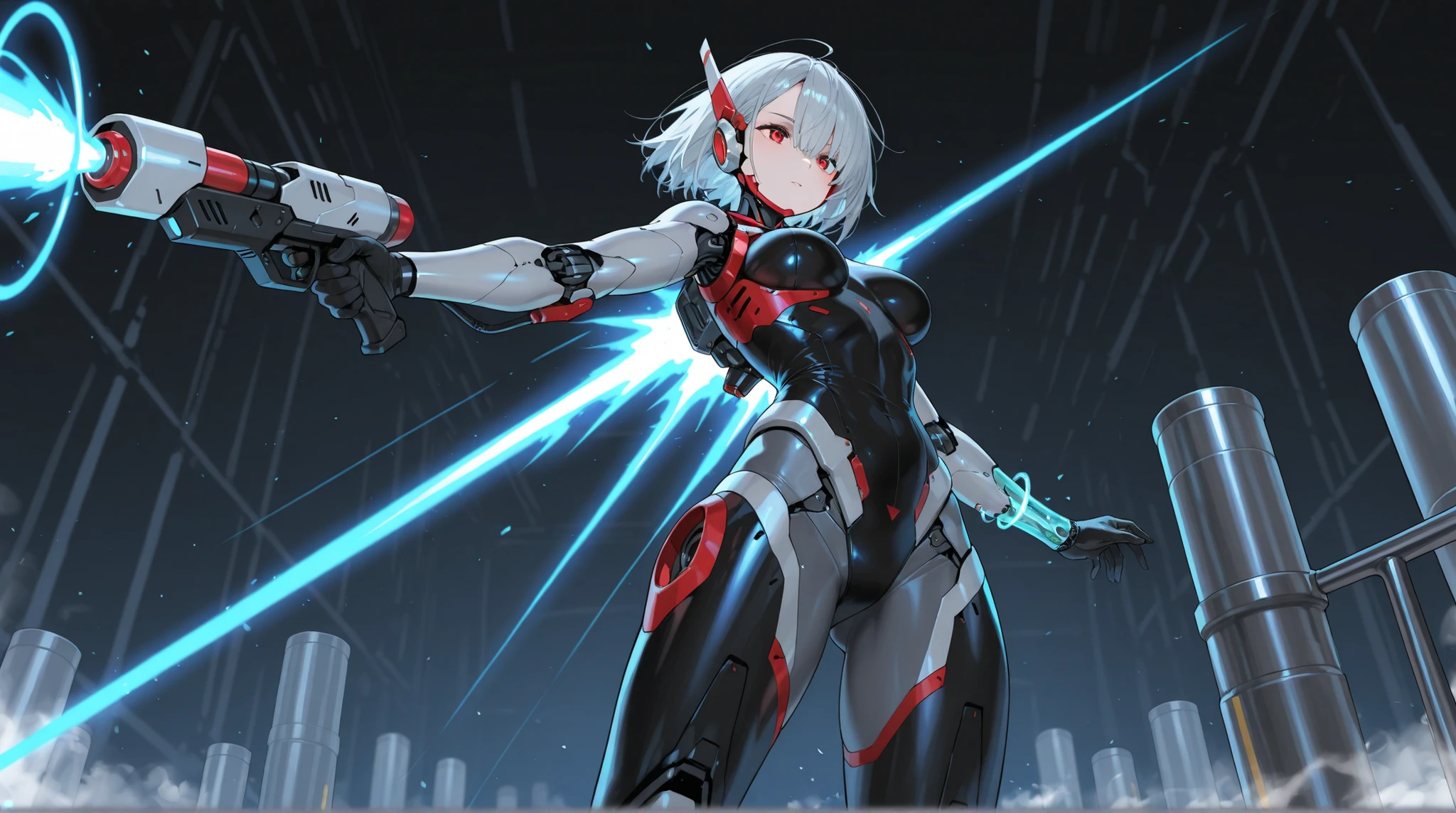 Female Cyborg, Divider, high leg bodysuit, joint parts, cylinder parts ...