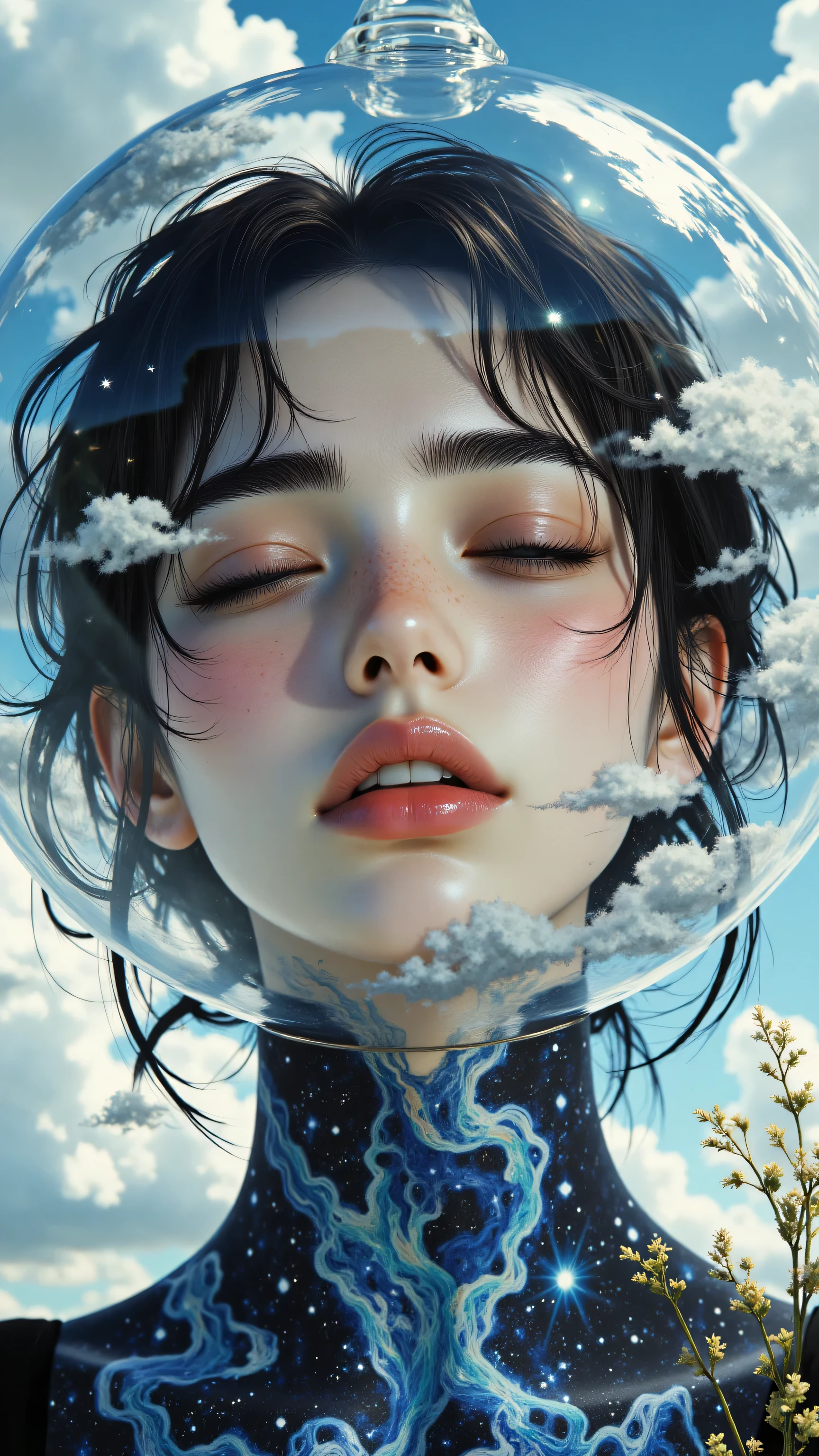 8k, Masterpiece, Top Quality, close-up, slightly high angle, woman ...