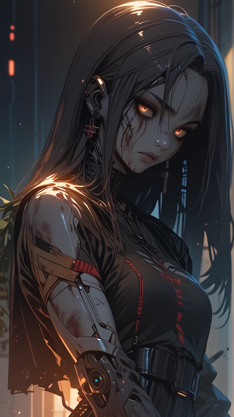 Damaged Female Robot - SeaArt AI