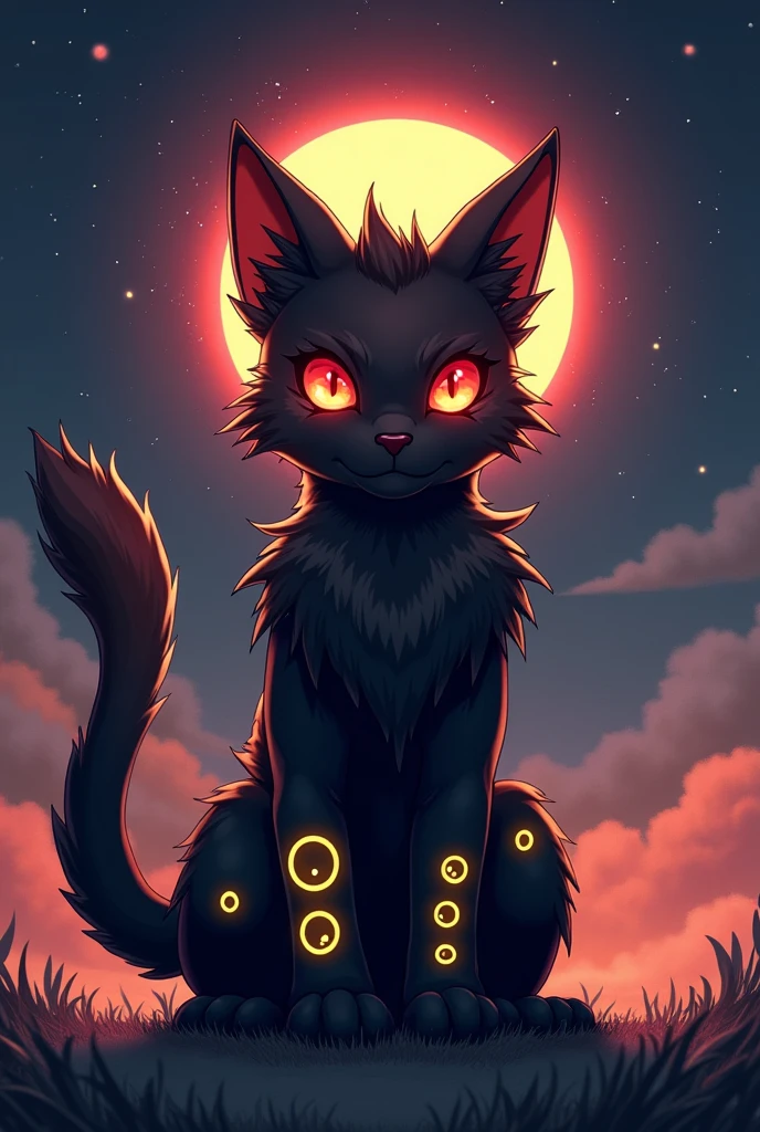 Create an original anime-style mythical creature inspired by dark and ...