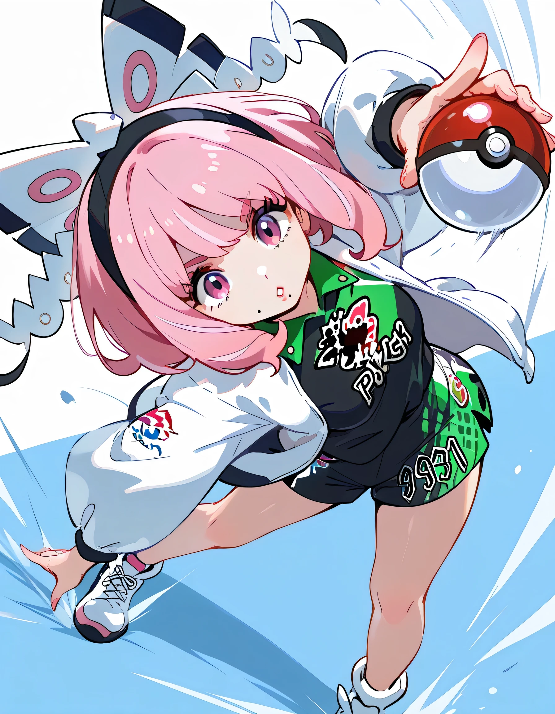 (dynamic angle,dynamic throw pokeball),stylized, action shot - SeaArt AI