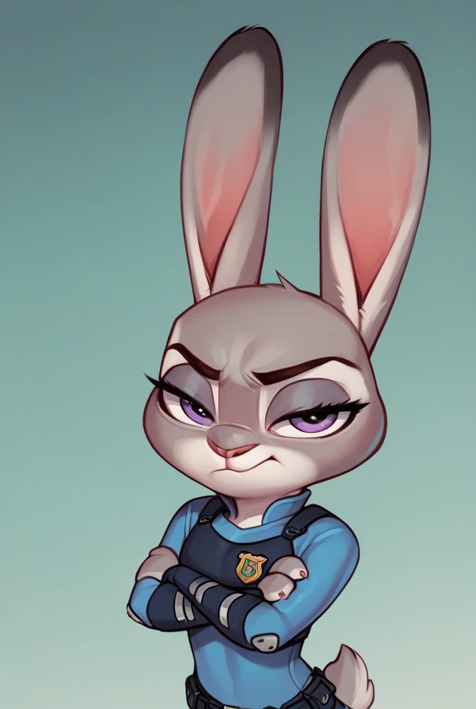 Judy Hopps from Zootopia in Ratatatat74 simple, plain color, no shading ...