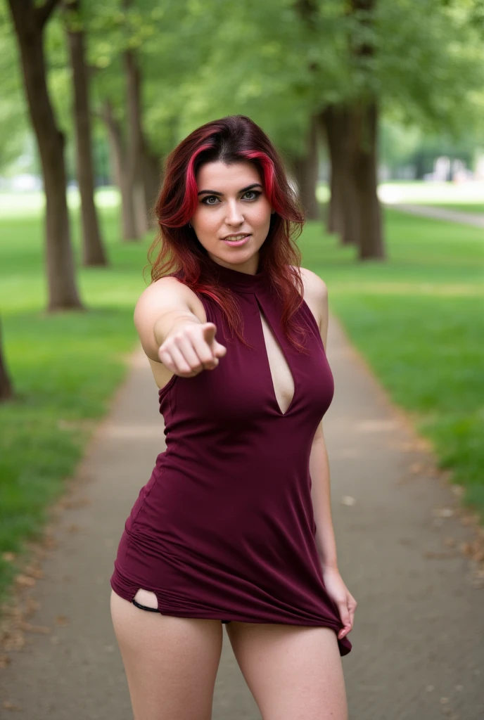 HortyUnderScore , regardant la caméra , wearing a keyhole dress - SeaArt AI